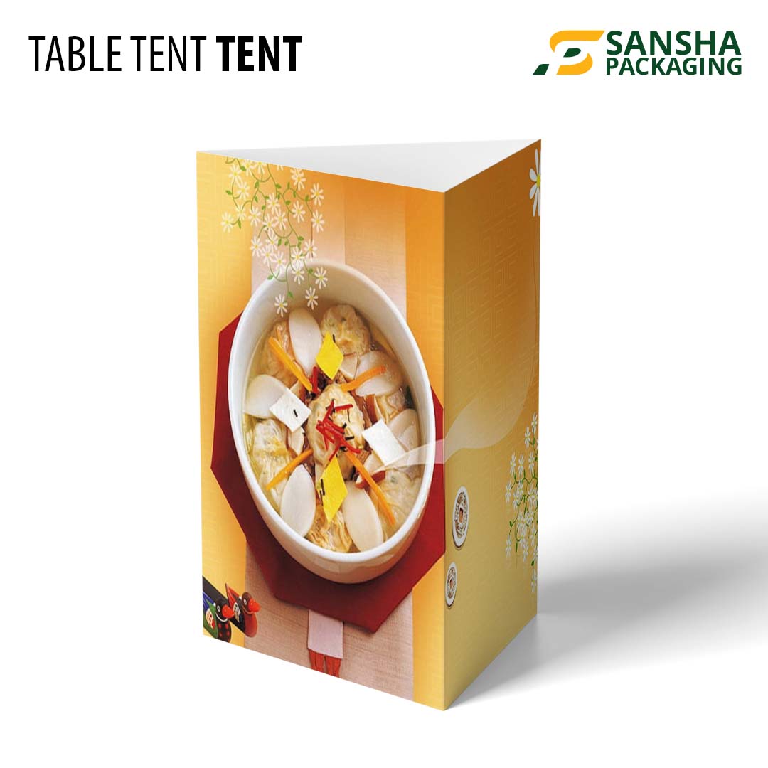 Table Tent | Sansha Packaging